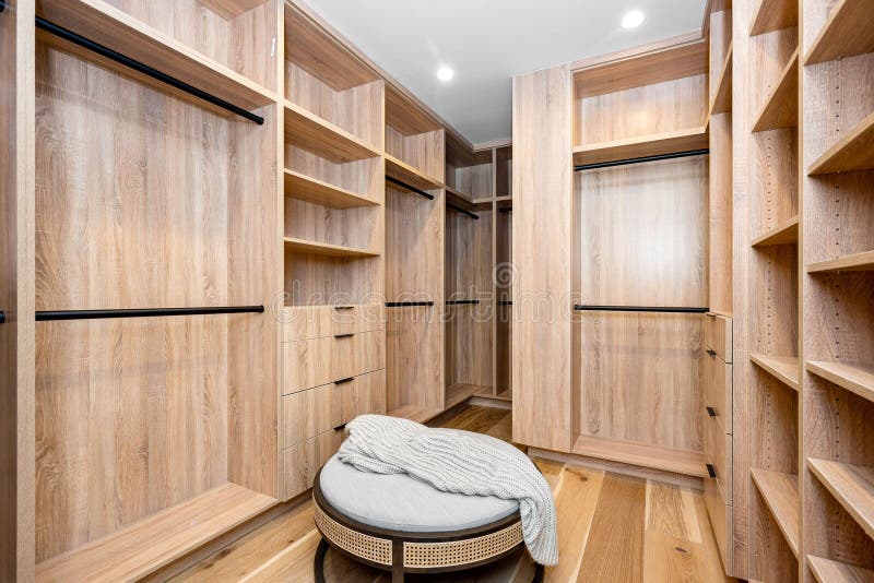 Interior Design of a Wooden Closet Room Editorial Photography - Image ...