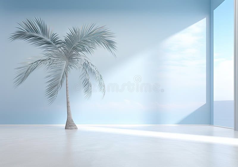 Interior Designed in Minimalism with Palm Tree, Natural Light, and ...