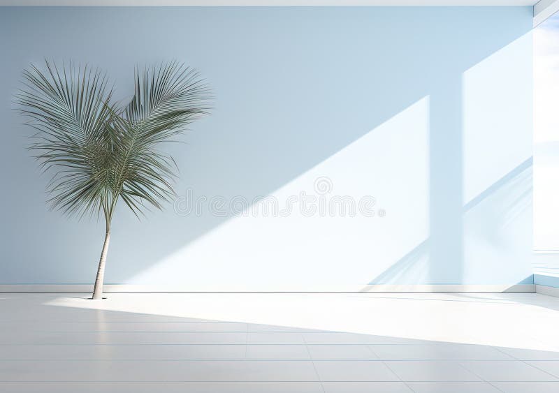 Interior Designed in Minimalism with Palm Tree, Natural Light, and ...