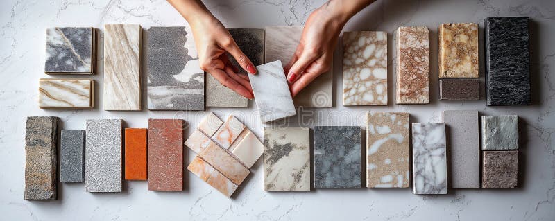 Interior Designer, Client Choose Marble Sample for Kitchen Renovation ...