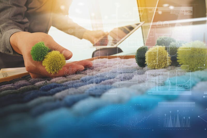 Interior Designer Hand Choosing Carpet Sample Stock Photo - Image of ...