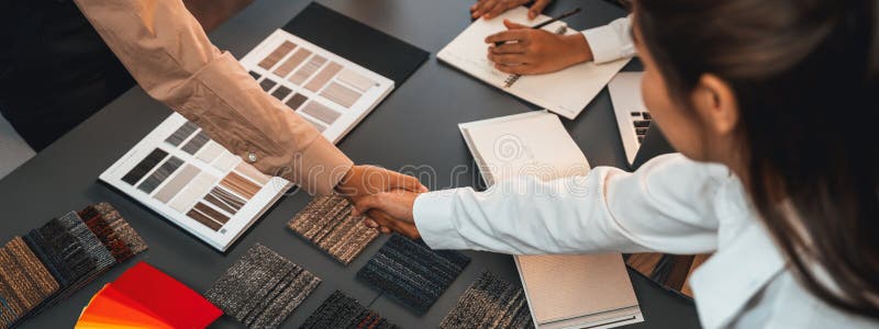 Interior Designer Shake Hand after Making Successful House Design ...