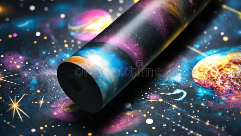 Interior Designer Unrolling Space Themed Wallpaper Stock Footage ...