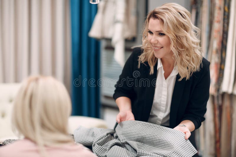 Interior Designer Woman at Work. Design and Interior Decoration. Stock ...