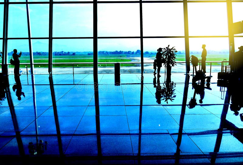 The Interior Design of Air Port Terminal Stock Photo - Image of ...