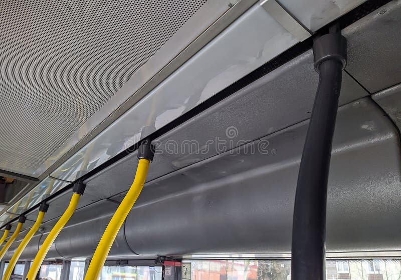 Interior and Details of an Old and Dirty Bus Close-up Photo. Stock ...