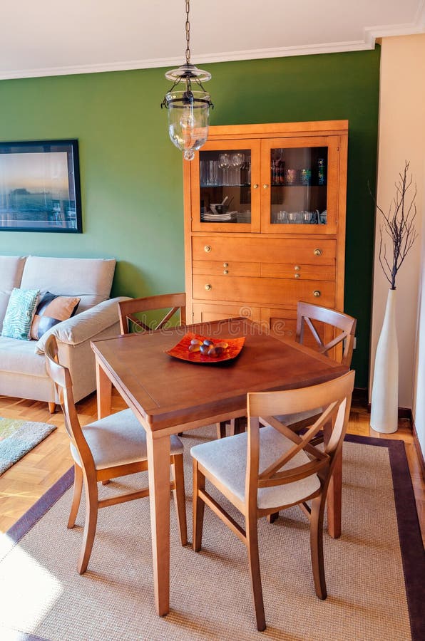 Interior of Dining Area in Living Room Stock Photo - Image of ...