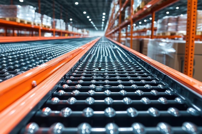 Interior of Distribution Warehouse with Empty Shelves, Industrial ...