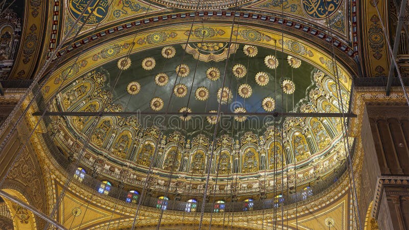 Interior Dome of the Alabaster Mosque Situated in the Citadel of Cairo ...