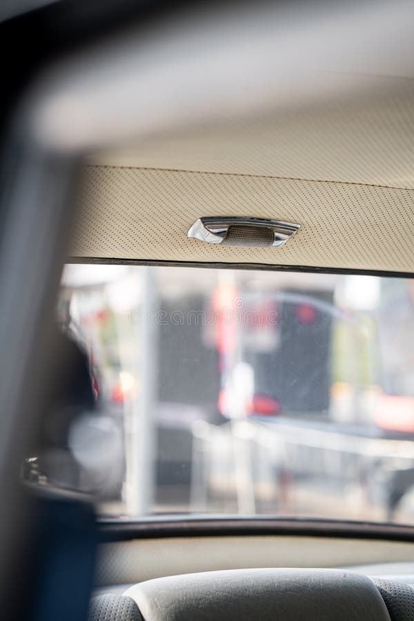 The Interior Dome Light in a Classic Car, Mounted on the Ceiling ...