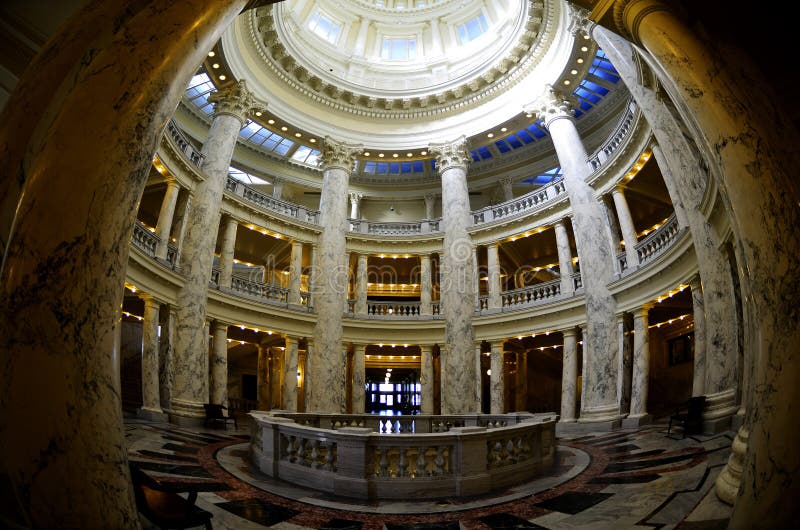 Interior Dome of State Capital Building Stock Image - Image of sidewalk ...