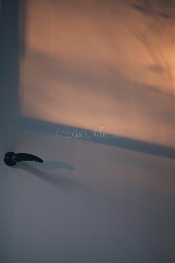 Interior Door in Evening Sunlight. Stock Image - Image of indoors ...