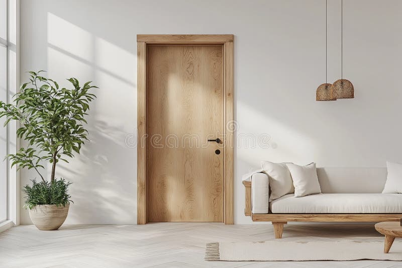 Interior Door in a Modern Interior, in Light Colors in a Scandinavian ...
