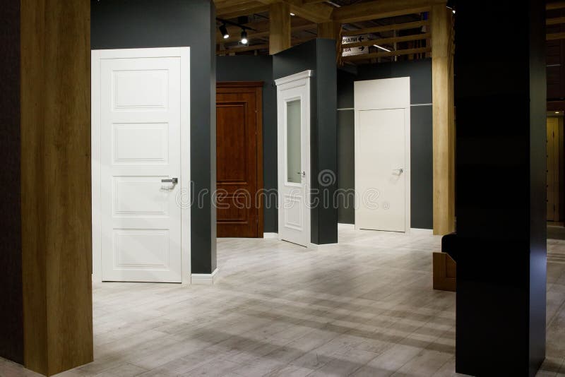 Interior Doors for Sale in a Specialized Store Stock Photo - Image of ...