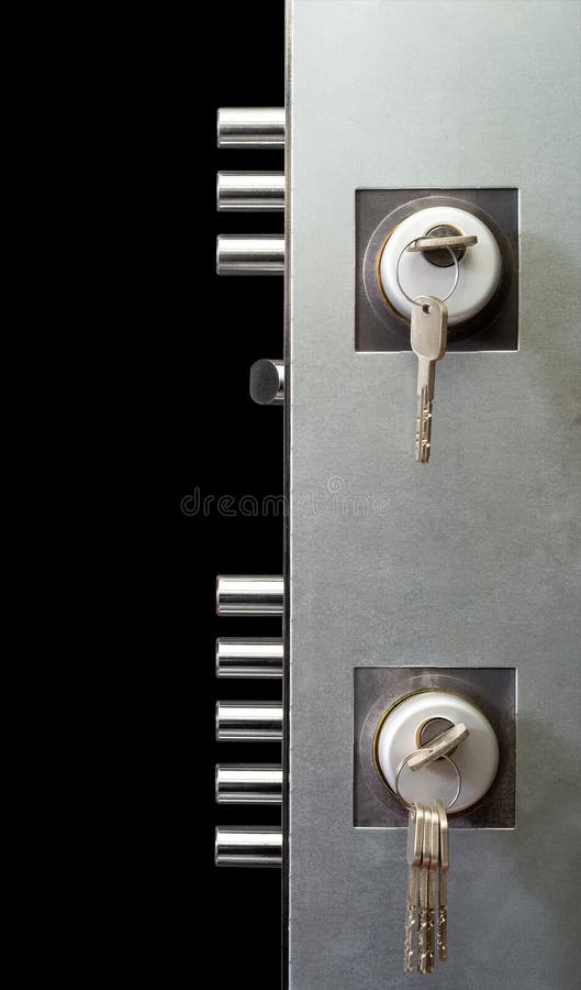 Interior Double Door Lock with Keys Stock Image - Image of insurance ...
