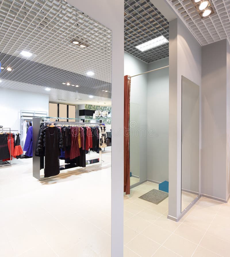 Interior of Dressing Room at Cloth Store Stock Image - Image of design ...