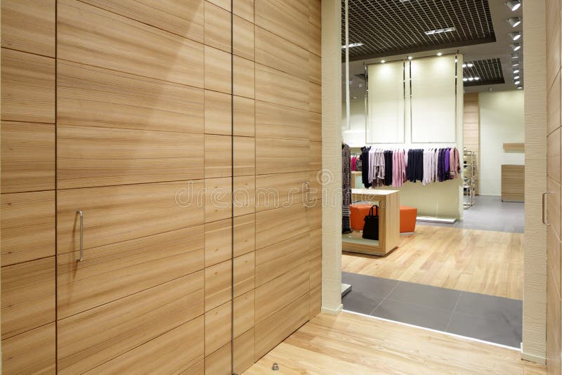 Interior of Dressing Room at Cloth Store Stock Photo - Image of area ...