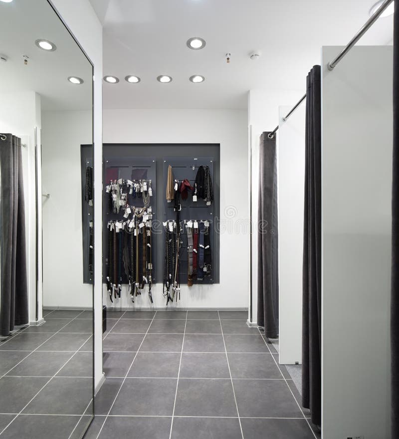 Dressing Room in Clothes Store Stock Image - Image of apartment, office ...