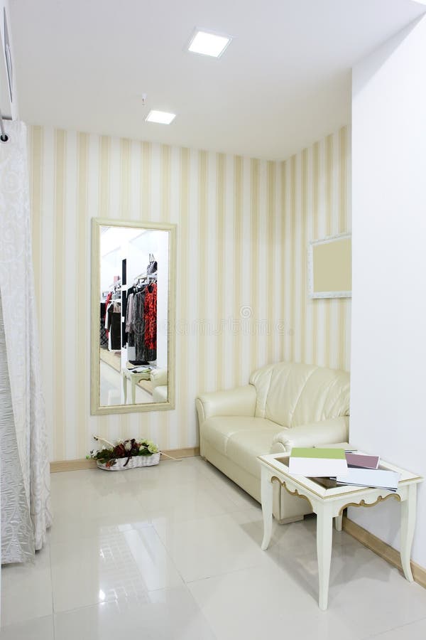 Interior of Dressing Room at Cloth Store Stock Image - Image of area ...