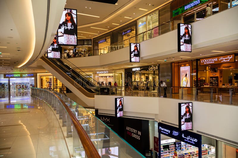 Interior of Dubai Marina Mall in Dubai, UAE Editorial Photography - Image of avenue, public ...