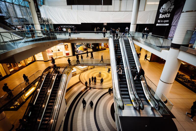 The Interior of the Eaton Centre, in Downtown Toronto, Ontario ...