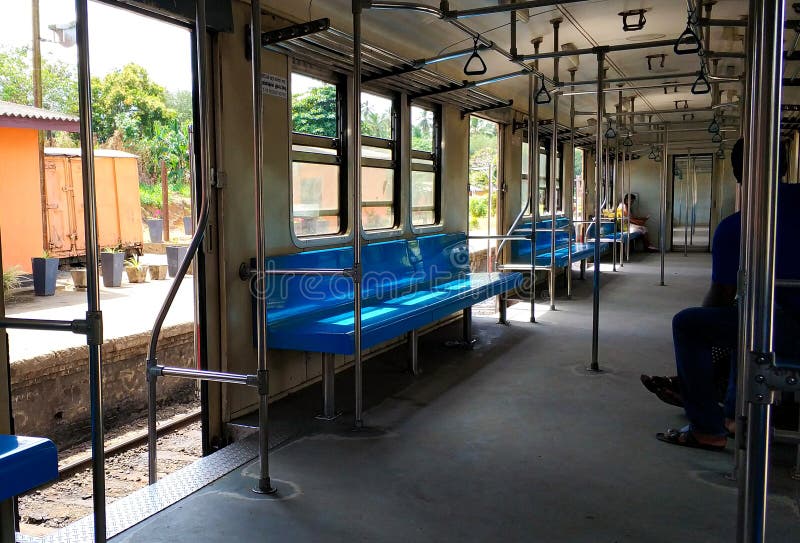 Interior of an Electric Train Car in Sri Lanka Stock Photo - Image of ...