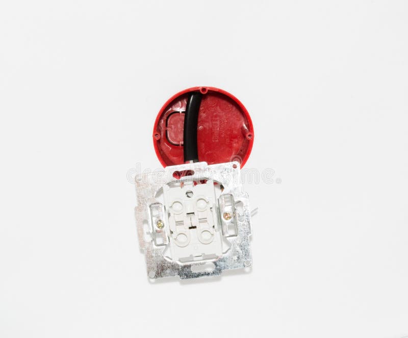 Interior of an Electrical Cabinet with a Terminal Block Full of ...