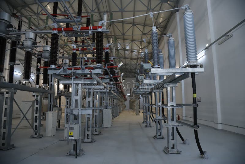 Interior of Electrical Substation Stock Photo - Image of factory ...