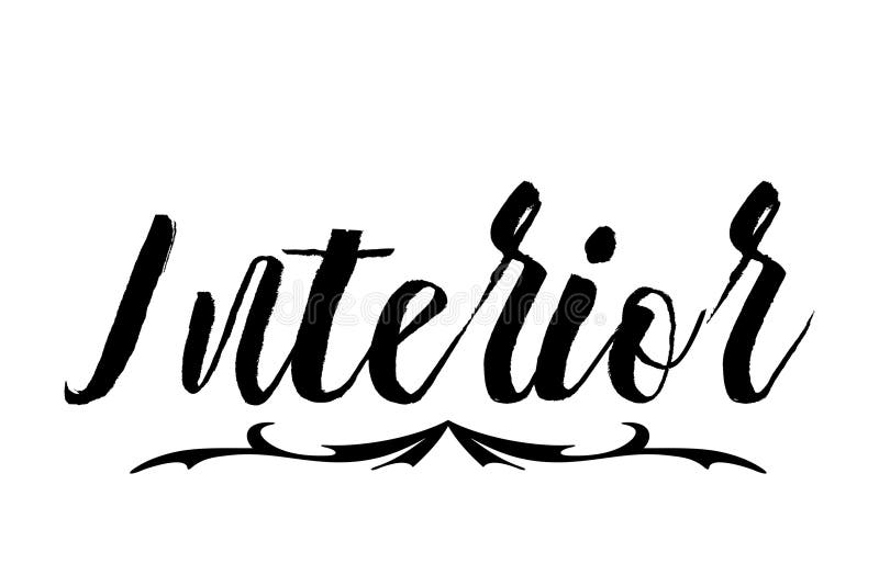 Interior Elegant Grunge Typography Lettering Text Quote Vector Design ...