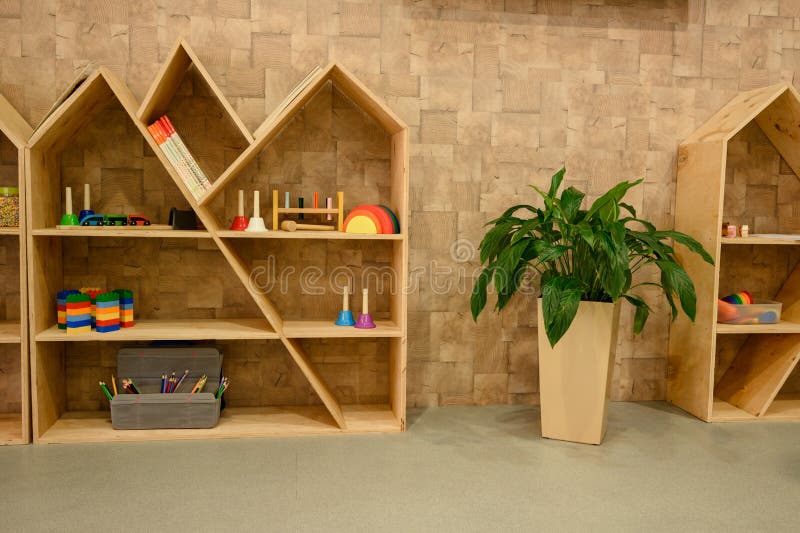 Interior of an Elementary School, a Preschool with Furniture and Basic ...