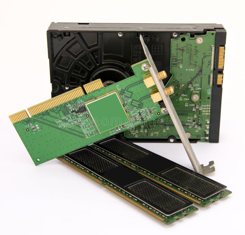 Interior Elements of a Computer. Stock Image - Image of repair ...
