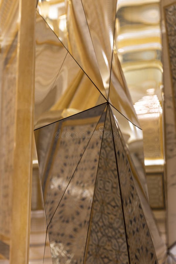 Interior Elements Inside of a Palace Reflected in the Mirror. Luxury ...