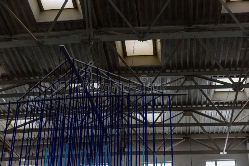 Interior Elements in Large Hall Stock Image - Image of elegant, large ...