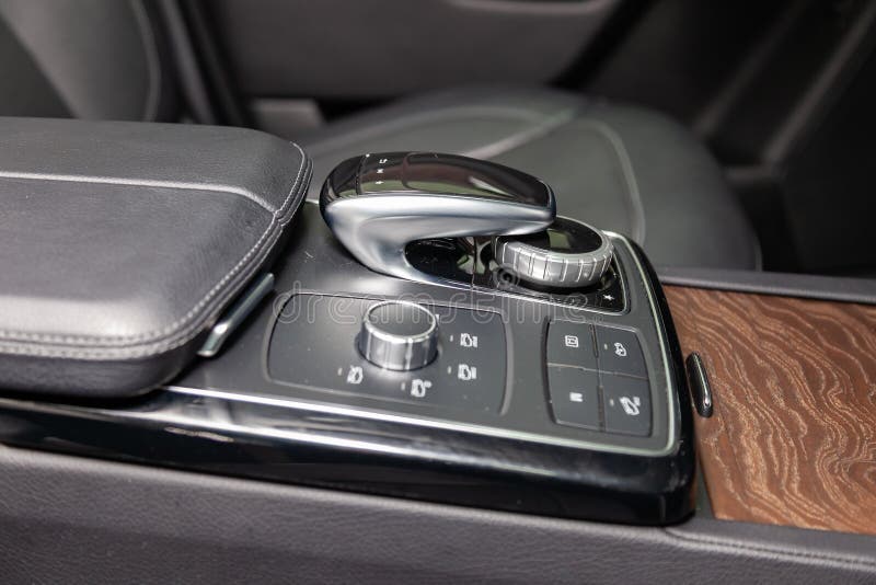 The Interior Elements of a New Expensive Business Car Inside with ...