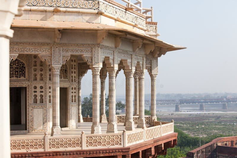 Interior Elements of the Red Fort in Agra, India Stock Image - Image of ...