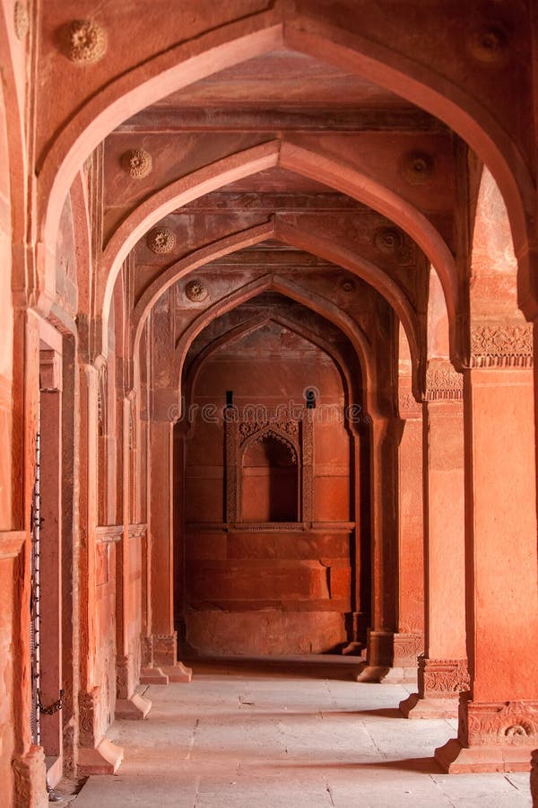 Interior Elements of the Red Fort in Agra, India Stock Image - Image of ...