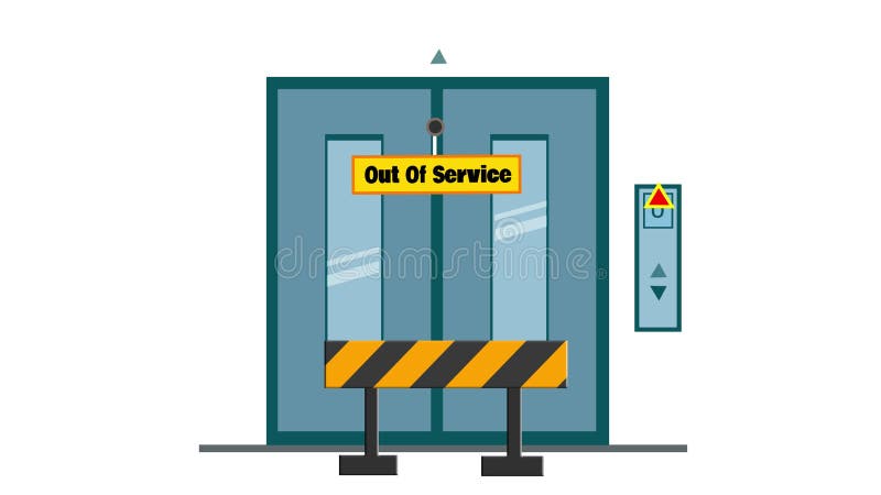 Interior Elevator Out of Service and Under Construction Symbol ...