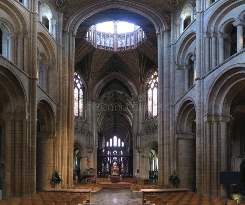 Interior of Ely Cathedral in England Editorial Stock Photo - Image of ...