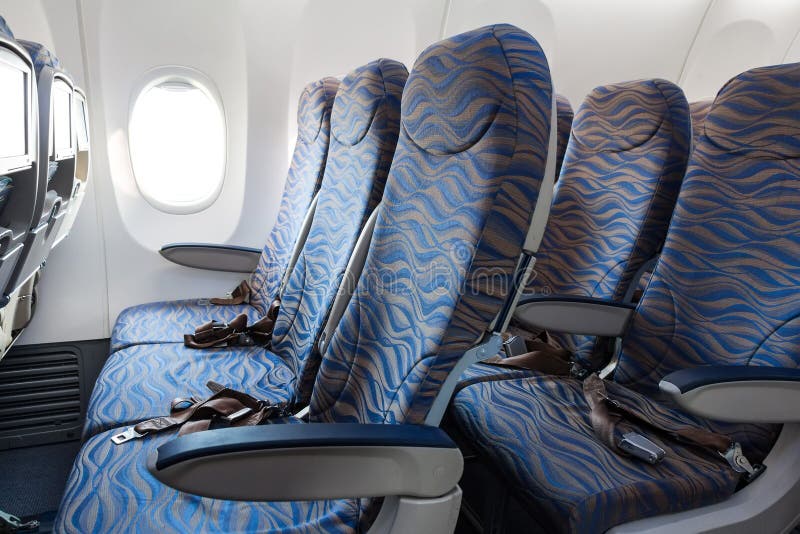 Interior of Empty Aircraft Cabin Stock Photo - Image of commercial ...