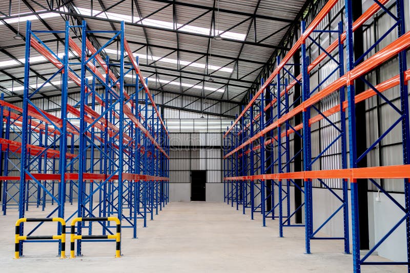 New Large Scale Distribution Warehouse with High Empty Shelves Stock ...