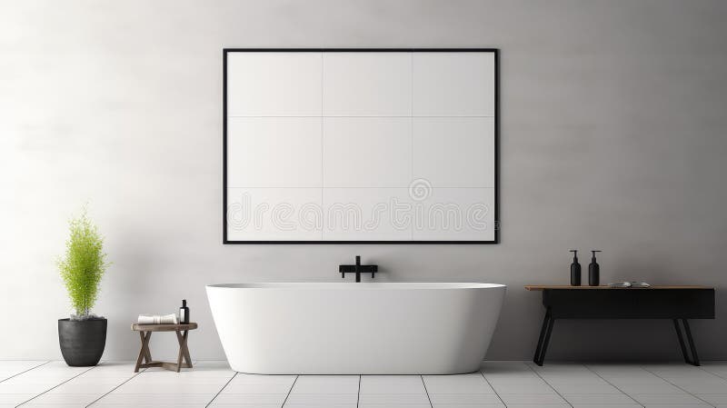 Interior Empty Blank Home Background Stock Illustration - Illustration ...