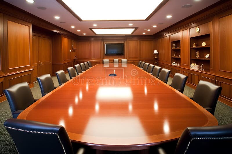 Interior Empty Boardroom for Executive Meetings, AI Generative Stock ...