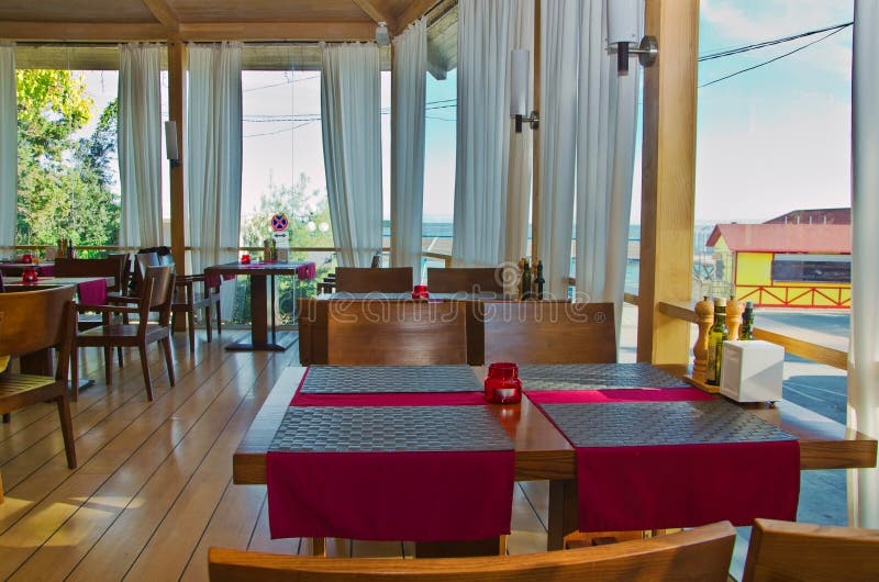 Interior of empty cafe stock photo. Image of group, cafe - 27703824