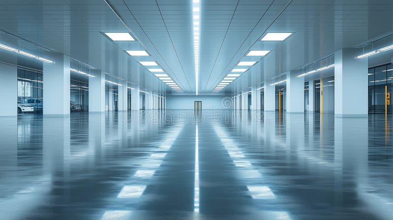 Interior of Empty Car Showrooms Stock Photo - Image of room, futuristic ...