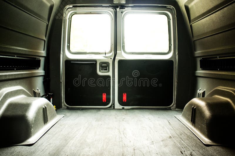 Interior of an Empty Cargo Van Stock Image - Image of econoline ...
