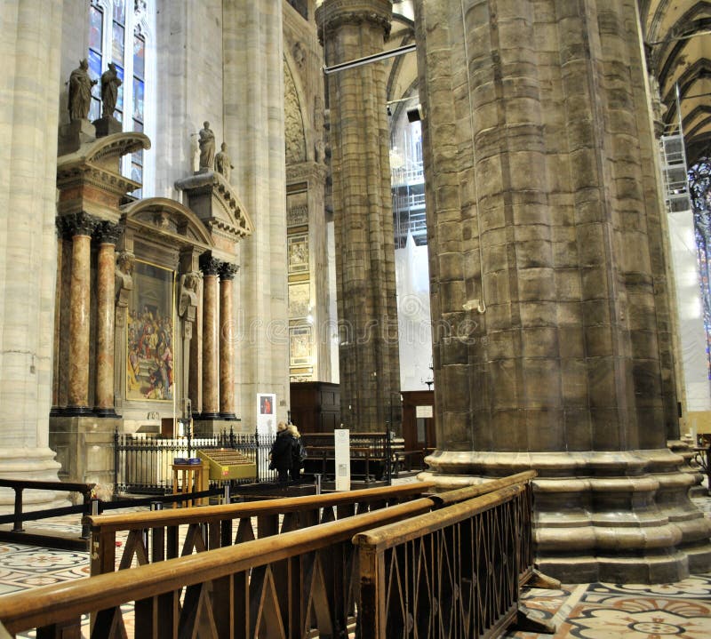 Milan Italy Empty Church Interior Ancient Medieval Monument Old ... Milan Italy Empty Church Interior Ancient Medieval Monument Old ...