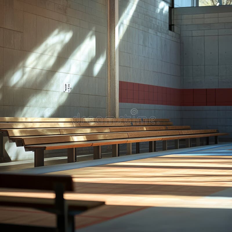 Interior of an Empty Church with Wooden Benches and Tables, 3d Render ...