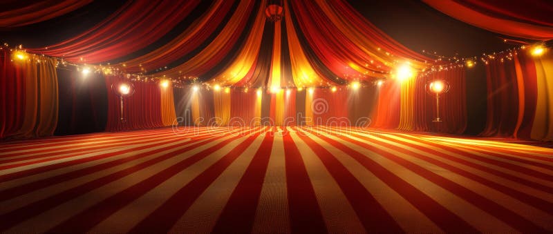 Circus Tent Interior Backdrop