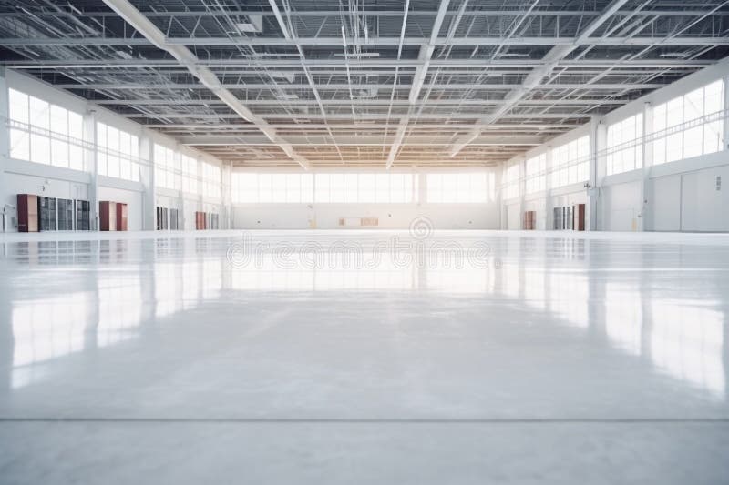 Interior of Empty and Clean Modern Warehouse Stock Photo - Image of ...