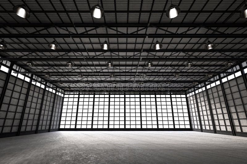 Interior empty factory stock photo. Image of architecture - 79408536